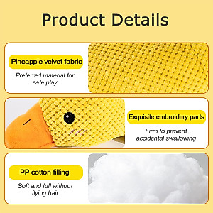 Best Friends Calming Duck Toy for Dogs,Best Friends Calming Duck Dog Toy Bright Yellow,3 Sizes Outfany Calming Duck,Mellow Dog Calming Duck,Suitable and Breeds (L)