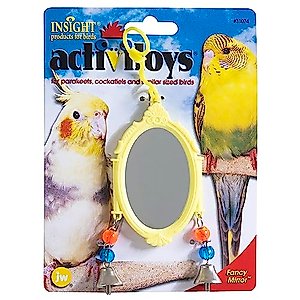 JW Pet Company Activitoy Fancy Mirror Small Bird Toy, Colors Vary