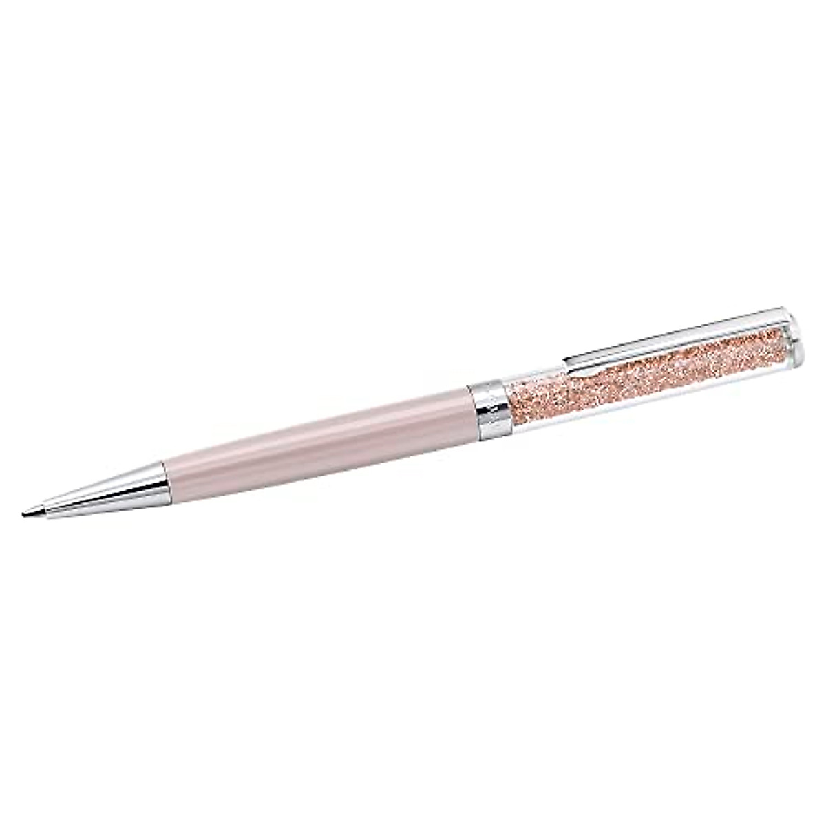 SWAROVSKI Crystalline Ballpoint Pen, Black Ink in Rose Gold Coloured Casing, Crystal Design, from the Crystalline Collection