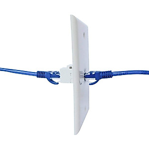 VICTEK Female to Female Cat6 Keystone RJ45 Couplers, 10 Pack, White, Tablet