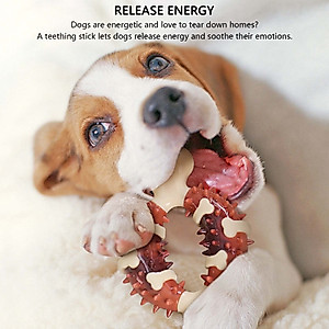 Ozeau Bone Dog Chew Toy Ergonomic Power Chew Dog Improves Dental Hygiene for Aggressive Chewers Pets