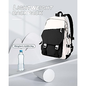 UPPACK Black small backpack for women aesthetic college backpack Bag travel bag Hiking Preppy Backpack for Men Lightweight Casual Daypack