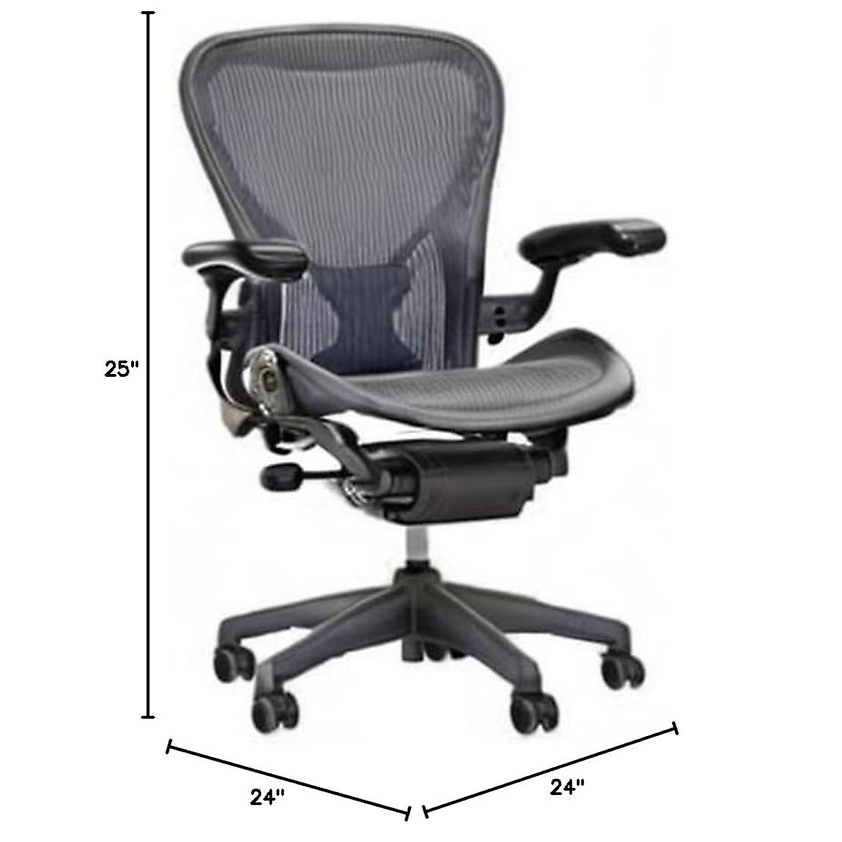 Aeron Size B - Posture Fit, Graphite, Classic Carbon Pellicle