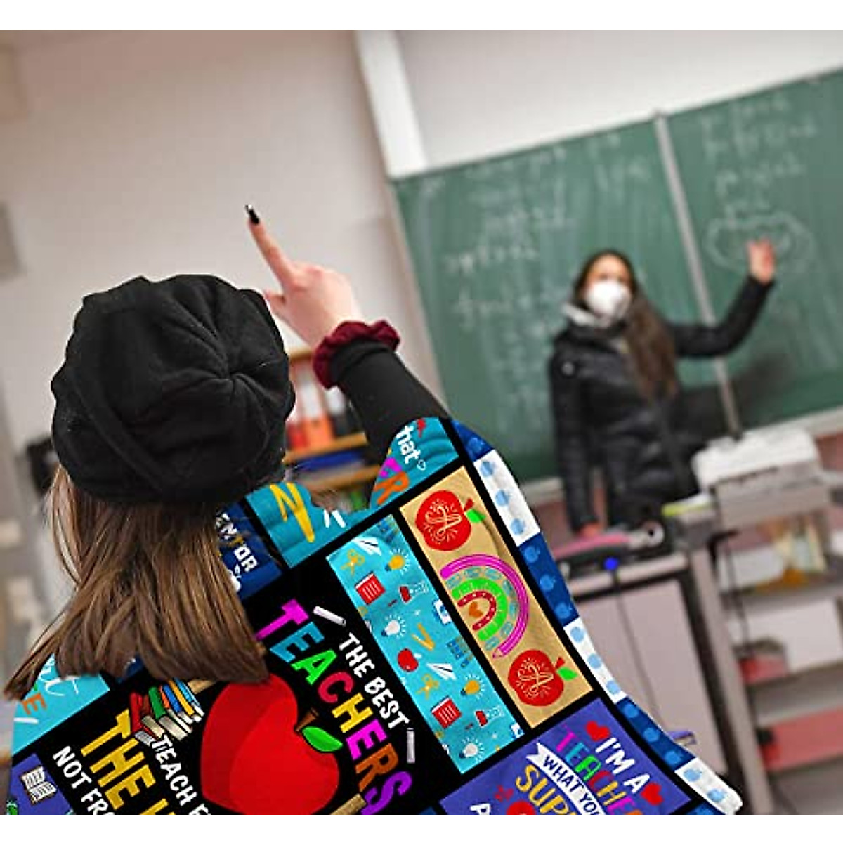 Teacher Appreciation Gifts, Teacher Blanket 60"x50", Teacher Gifts for Women Men, Birthday Gifts for Teacher Mentor, Back To School Gifts Ideas for Teachers Day Christmas, To My Teacher Throw Blanket