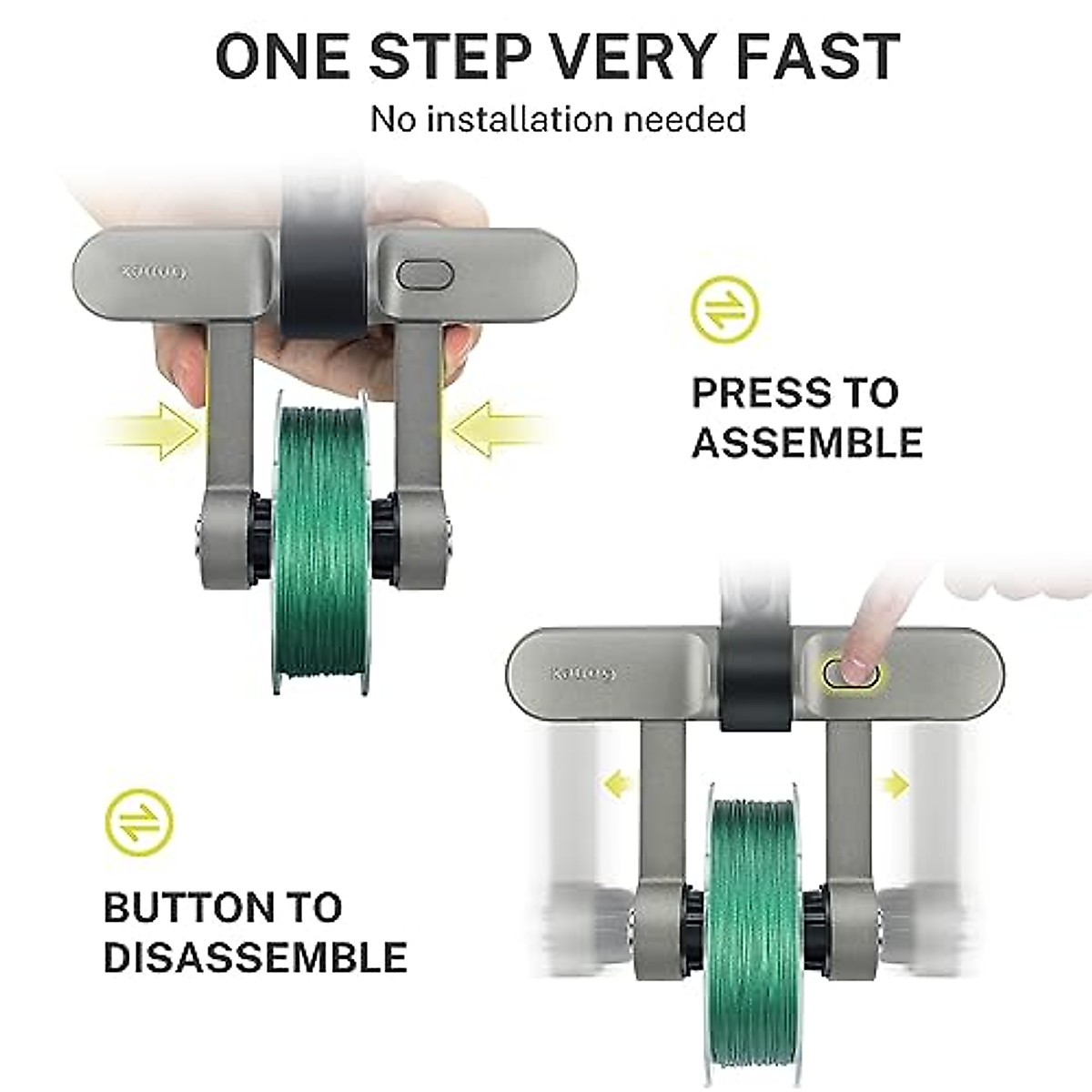Gonex Fishing Line Spooler with Unwinding Function Installation-Free Fishing line Winder Spooler for Spinning Reel Cast Reel and Spincast Reel Spool Spooling Station System