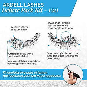 Ardell Deluxe Pack False Eyelashes #120 Demi, 2 Pairs x 2 Packs