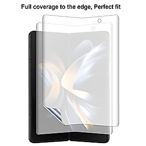 (2 Sets 8 PCS) Screen Protector Designed for Samsung Galaxy Z Fold 4, 2 PCS Front Matte Screen Protector and 2 PCS Inside Screen Protector with 2 PCS Back Film with 2 PCS Side Soft Film Suit for Galaxy Z Fold 4 5G Full Covered Anti-Glare