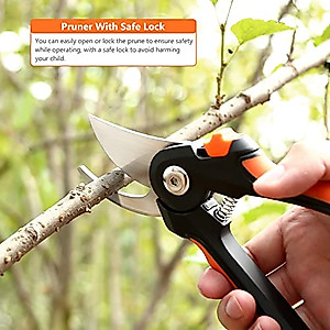 Garden Tools, ENGiNDOT 7 Pcs Stainless Steel Heavy Duty Multi Garden Tool Set, Gardening Tools with Water Proof and Never Mould Tote, Gardening Gifts for Men and Women, Indoor and outdoor Plant