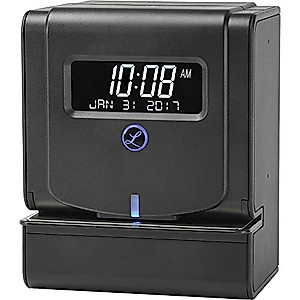 Lathem Heavy Duty Maintenance-Free Thermal Print Time Clock (2100HD), Black, 9.8" x 6" x 8"