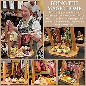 Bacon Serving Dishes for Entertaining - Pack of 1 Wooden Bacon Display for Men Who Have Everything or House Warming Gifts New Home - Unique Gifts for Dad