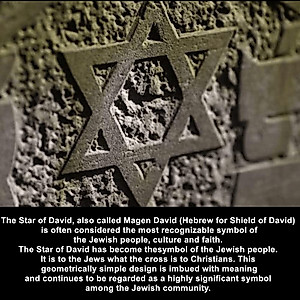 ForeverWill Star of David Jewish Bracelet Religious Jerusalem Mogen David Star Leather Bracelet Women Men Judaica Hebrew Israel Faith Hanukkah Wristband Israeli Amulet Jewelry, 8.26 Inch,Black