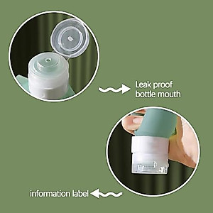 3Pcs Set Travel Bottles For Toiletries, Portable Silicone Travel Refillable Toiletry Bottle, 90ml/3oz Leakproof Squeezable Containers, for Shampoo, Conditioner, Lotion, Body Wash (S)