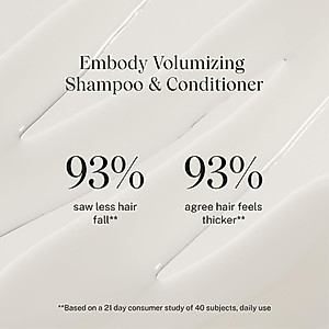 JVN Embody Volumizing Conditioner, Clean, Volume-Boosting Conditioner for All Hair Types, Adds Fullness and Restores Shine, Sulfate-Free, 10 Fluid Ounces