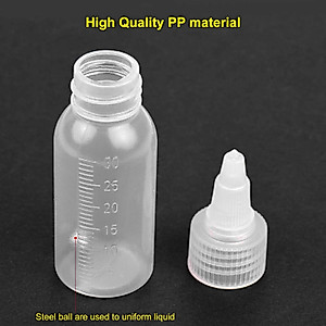 10Pcs Empty Airbrush Bottles, 30ml Paint Storage Bottles Replacement Jars with Scale