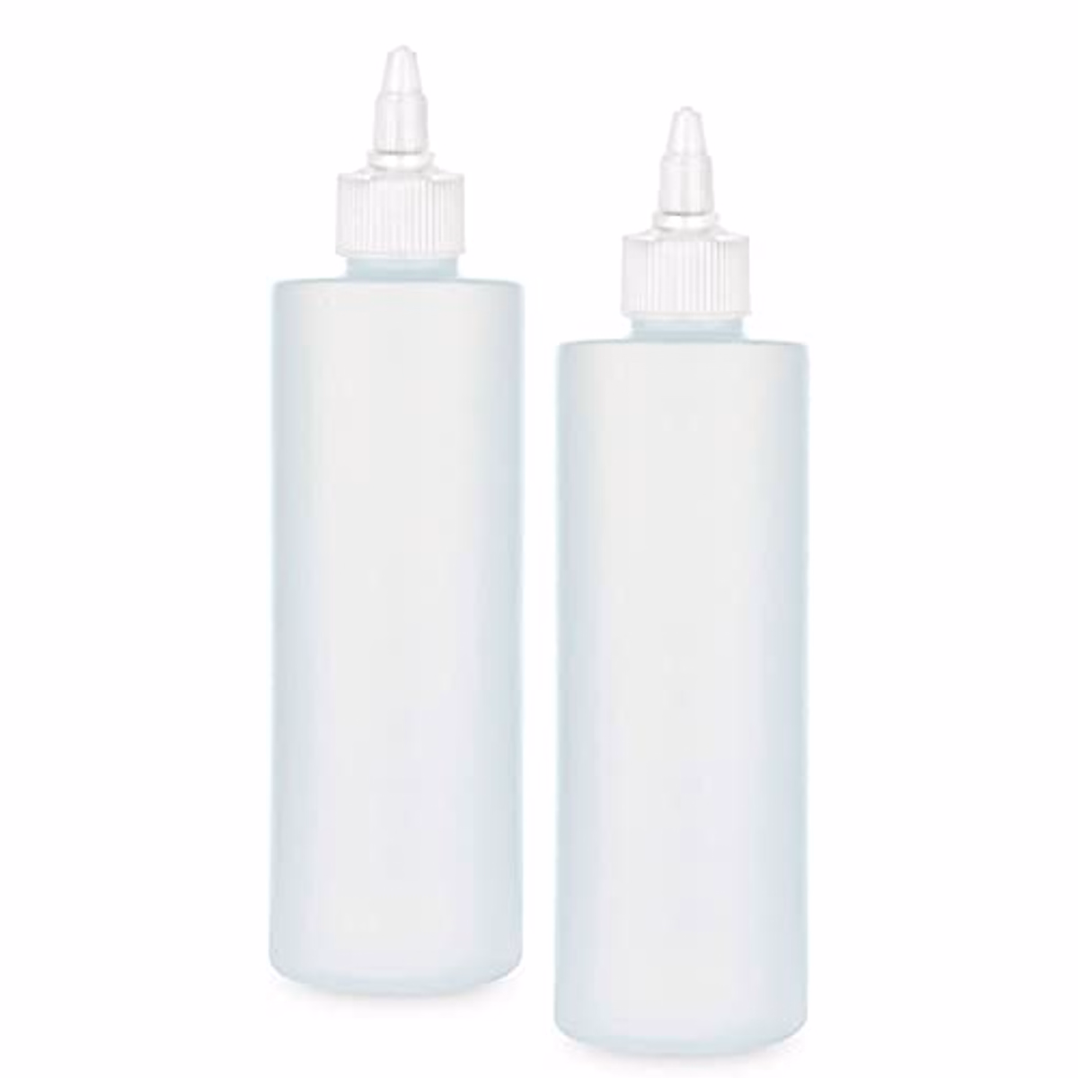 BRIGHTFROM Condiment Squeeze Bottles, 8 OZ Empty Squirt Bottle with Twist Top Cap, Leak Proof - Great for Ketchup, Mustard, Syrup, Sauces, Dressing, Oil, Arts and Crafts, BPA FREE Plastic - 2 PACK