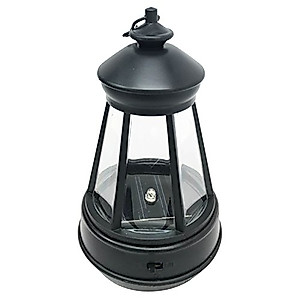 Ebros Plastic Solar Hanging LED Lantern 5.5 Inches High Decorative Replacement for Garden Light Statues for Ebros Gift Garden Sculptures