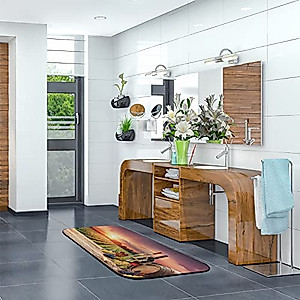 Red Wine Grapes Kitchen Rugs Anti Fatigue Memory Foam Floor Mat Non-Skip Cushioned Absorbent Kitchen Runner Rug for Entryway Hallway Farmhouse Bathroom Dining Room 39x20 Inch