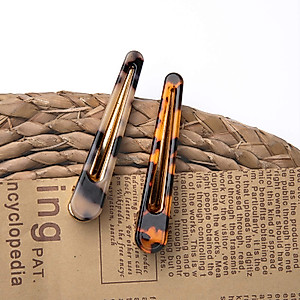 Cobahom 6 Pcs 3.26 Inch Duck Billed Hair Clips, Alligator Hair Pins for Hair Styling, Leopard Print Hair Barrettes, Chic Tortoise Shell Hair Clips for Women Girls