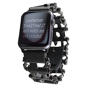 BestTechTool Watch Adapter Compatible with LEATHERMAN Tread - BTT Adapter (Compatible with Apple Watch Ultra 2 /Ultra/ 45mm/ 44mm/ 42mm, Black, Tread)