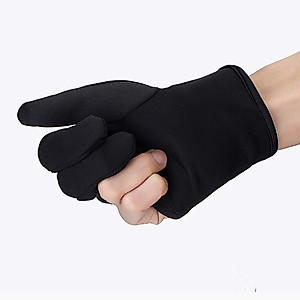 Lurrose Lurrose Professional Gloves 3 Finger Mittens Hair Styling Hairdressing Glove for Salon Kitchen Home Use