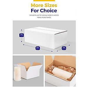 MESHA White Corrugated Mailing Box 9X6X4 Shipping Boxes Cardboard For Small Business Packaging Mailer 25PACK