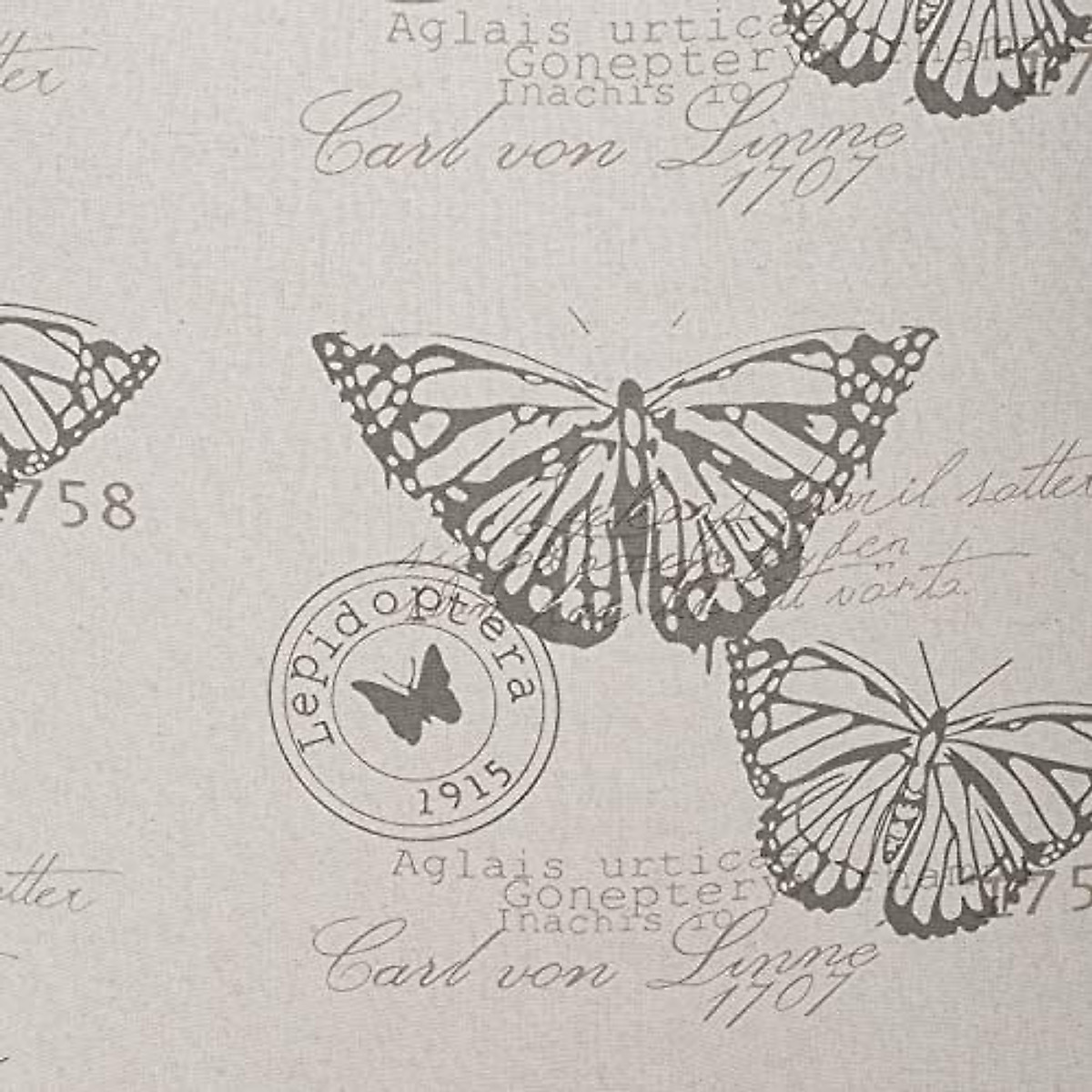 Linon Butterfly, Dark Espresso Linen Lily Chair, 21.5" W x 29.5" D x 31.5" H