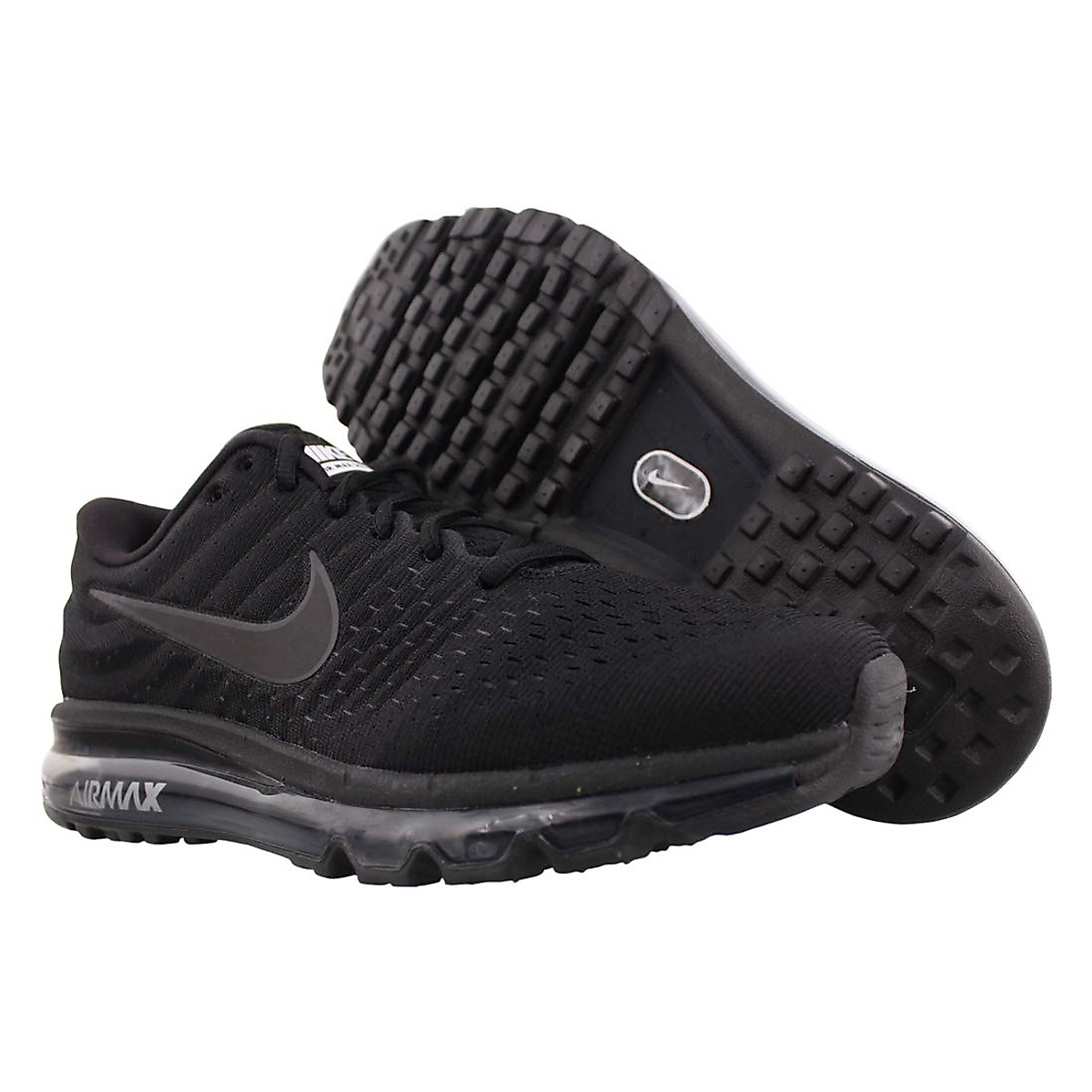 Nike men and women's Air Max 2017 Running Shoe Black/Black-Black 11.0