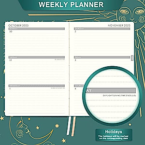 Planner 2023-2024 - Weekly Monthly Planner 2023-2024, 2023-2024 Calendar Planner from July 2023 - June 2024, 5.75" x 8.4", Planner 2023-2024 with Inner Pocket, Sticker, Pen Holder, Elastic Closure