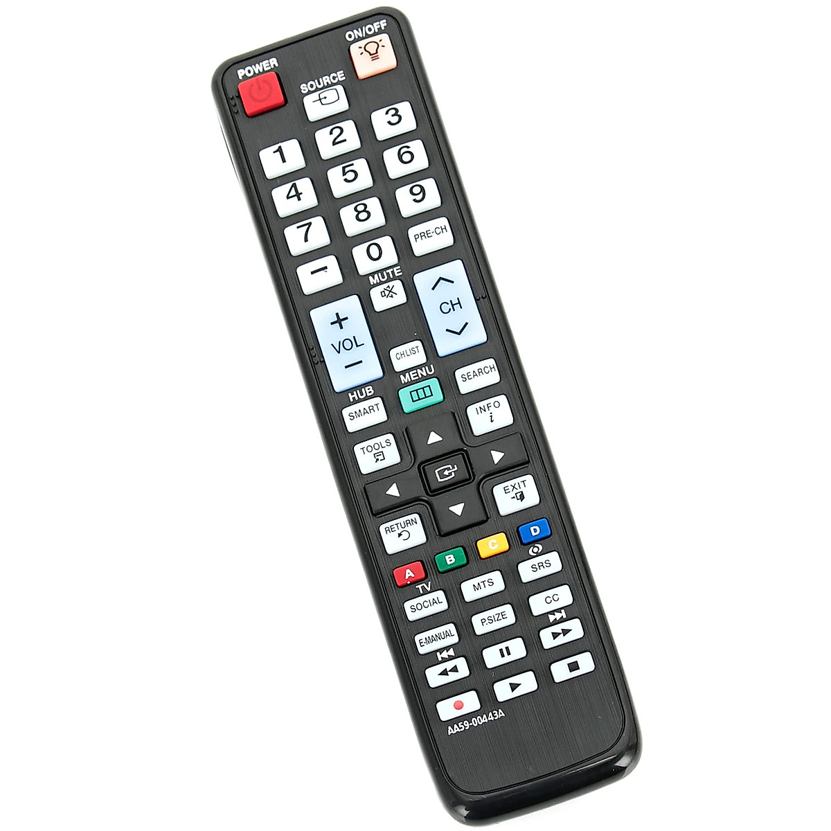 AA59-00443A Replacement Remote Control fit for Samsung TV UN32D6000 UN40D6000 UN46D6000 UN55D6000 UN40D6050 UN46D6050 UN55D6050 UN32D6000SF UN40D6000SF UN46D6000SF UN55D6000SF AA59-00442A AA59-00441