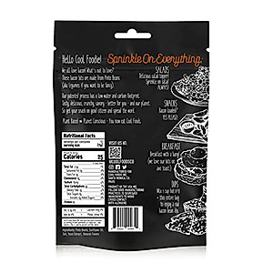 Beans Are The New Bacon Bits - Hickory Style - A Plant-based, Vegan, Non-GMO meat substitute made from Pinto Beans - 3 Ounce Bag - PACK OF 2