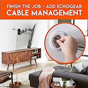 ECHOGEAR Sound Bar Monting Bracket For Under TV - Adjustable Height & Depth for Max Compatibility Between TV & Soundbar - Dolby Atmos Compatible & Works with with LG, Vizio, Bose & More