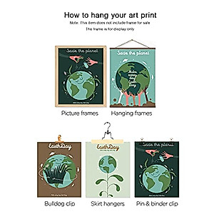 Save the Earth Art Poster | Environment Environmental Art Print Environmental Awareness for Kids, Save the Earth Print, Motivational Poster, Earth Day Print, Eco Activist Art (Save the Earth, 8X10inch Unframed)