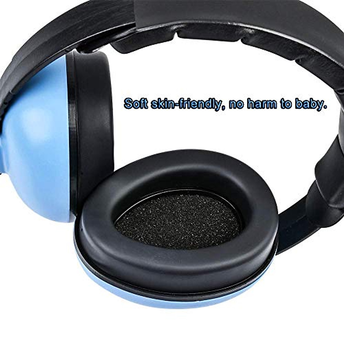 Solar-Power Baby Noise Cancelling Headphones, Ear Protection Earmuffs Noise Reduction for 0-3 Years Kids/Toddlers/Infant, for Babies Sleeping, Airplane, Concerts, Movie, Theater, Firework (Blue)