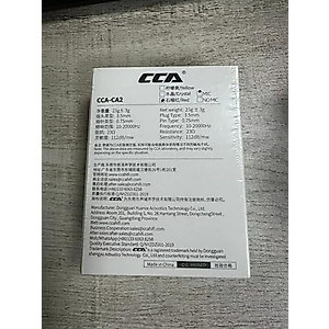CCA CRA in Ear Monitor Earphone, Ultra-Thin Diaphragm Dynamic Driver IEM, Clear Sound & Deep Bass, Wired Earbuds with Mic and Tangle-Free Removable Cord
