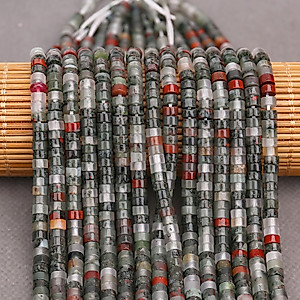 150PCs Natural Red Jasper Spacer Beads, Loose Semi Precious Flat Round Gemstone Heishi Disc Stone Beads for Beading Jewelry Making 4mm*2mm 38cm