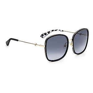 Kate Spade New York Women's Paola/G/S Square Sunglasses, Black, 59mm, 18mm