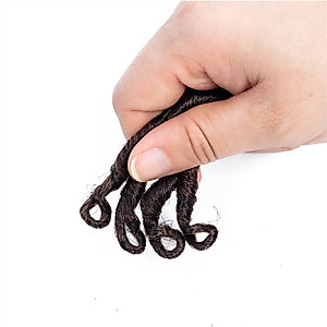 Karida Faux Locs Crochet Hair 18 Inch, 8 Packs Pre Looped Goddess Locs Crochet Hair, Wavy Crochet Faux Locs With Curly Ends, Boho Faux Locs Crochet Hair For Black Women (18 inch, T30#)