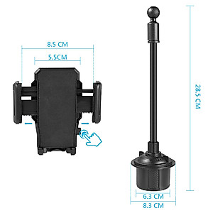 Cup Holder Smartphone Car Mount for Samsung Galaxy Xcover 7, A15 A25 S23 FE, A05 A05s F34 Z Flip5 M34 F54 A24 F14 M54 A34 A54 M14 A14 F04 M04