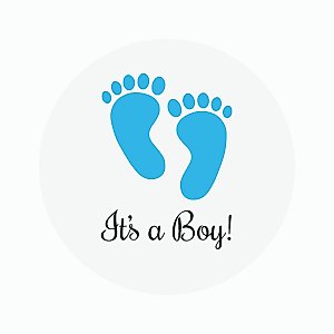 120ct - 1" Clear It's a Boy Stickers,1 inch Transparent Baby Shower Stickers (#208)