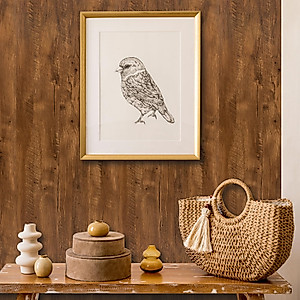 practicalWs Brown Wood Grain Contact Paper Peel and Stick, Vintage Rustic Wood Textured Wallpaper, Self Adhesive Removable Faux Wood Wall Paper for Countertop Drawer and Cabinets 17.7in x 118.1in