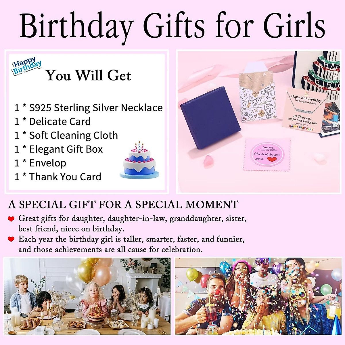 STORUP 11 Year Old Girl Birthday Gift Ideas, Birthday Gifts for 11 Year Old Girls Sterling Silver Heart Pendant Necklace Happy 11th Birthday Gifts for Girls Teen Girls Daughter Sister Niece Friend