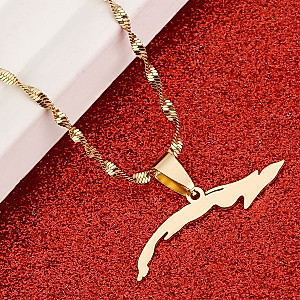 Cuba Map Necklaces for Women Map of Cuba Charm Cuban Pendant Jewelry