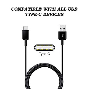 ILineX Adaptive Fast Charger with USB Type C Cable [ 4FT ] Compatible with Samsung Galaxy S10, S9, S8, S9 Plus,Note 10, 8, 9 Wall Charging Kit Set { 1X Cable & 1X Adapter} Up to Fast Charging