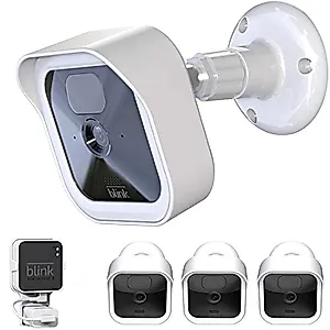 All-New Blink Outdoor Camera Housing and Mounting Bracket, 3 Pack Protective Cover and 360 Degree Adjustable Mount with Blink Sync Module Outlet Mount for Blink Camera Security System (White)