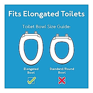 Carex 3.5 Inch Raised Toilet Seat with Arms - For Elongated Toilets, Elevated Toilet Riser with Removable Padded Handles, Easy On and Off, Support 250 lbs, White