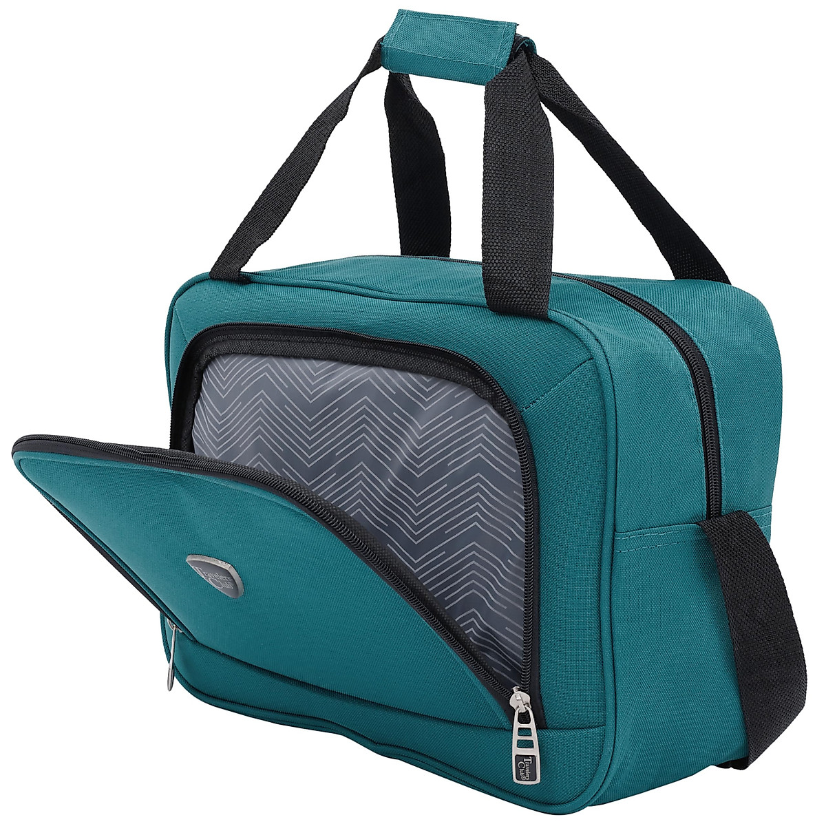 Travelers Club Chicago Hardside Expandable Spinner Luggage, Teal, 3 Piece Set