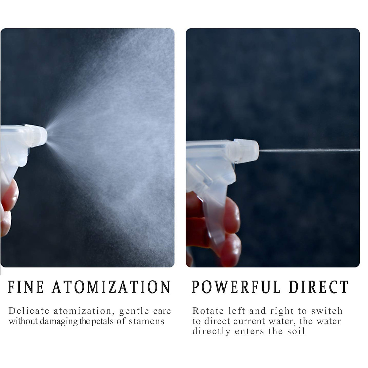 Amber Spray Bottle Cleaning Spray Bottles,Healthy Plastic, 32oz Spray Bottle For Hair&Hand&Clothe&Bathroom&Plant, Empty Mister Refillable Spray Bottles With ET,Essential Oil,Water,etc.(2 pack)