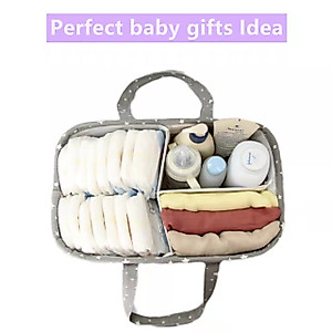 QiANBiRD Baby Diaper Caddy Organizer Storage Basket for Girl Boy Shower Gifts Portable Large Nursery Holder Tote for Changing Table or Car Newborn Essentials Baby Registry Must Haves Item…