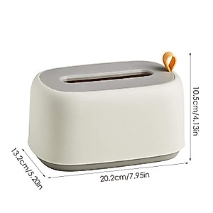 AKOYA Wicker Collection Wet Wipes Dispenser Holder - Wall-Mounted Wet Tissue Box Baby Wipes Box Home Office Desk, Dorm, Kitchen, Washroom, White, 20.2*10.5*13.2cm/7.95*4.13*5.20inch