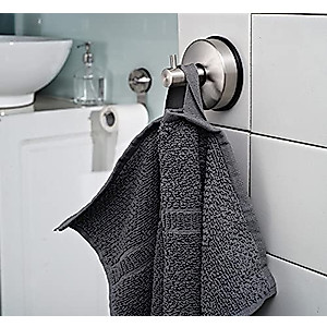 Shower Suction Cup Hooks SUS304 Stainless Steel Shower Hooks for loofah Heavy Duty Shower Wall Hook Suction Cup Hooks for Shower Towel Hooks for Towel Bathrobe Loofah Glass Door Wall 2 Pack